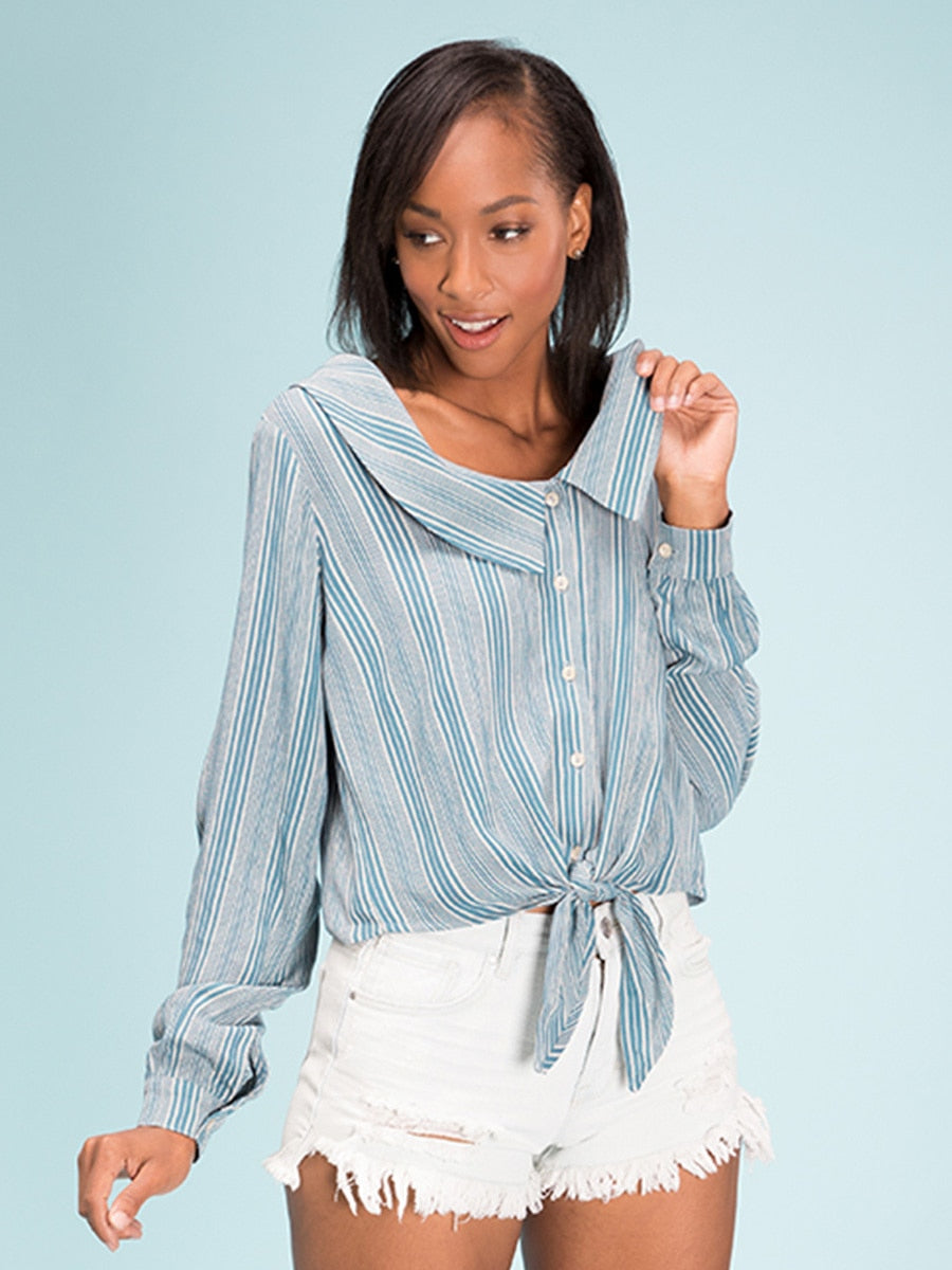Legends & Vibes Clubhouse Top | Blue Stripe – Vegan Scene